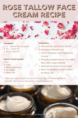 Tallow Face Cream Recipe - Beef Tallow Magic